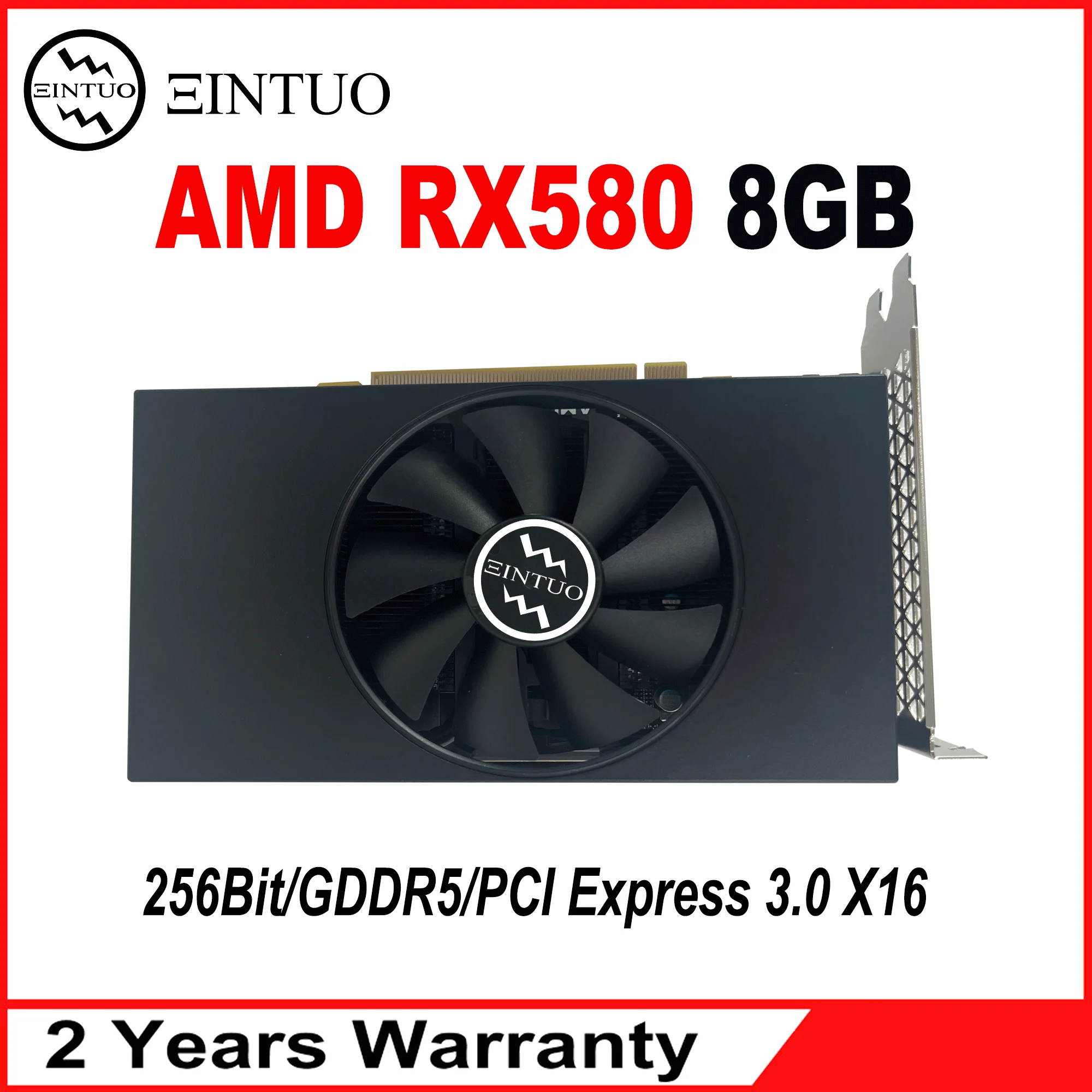 For AMD Radeon RX580 8GB 2048SP Gaming Graphics Card 256Bit GDDR5 6Pin ...