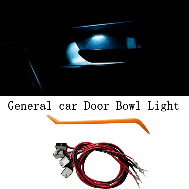 4Pcs-LED-Ambient-Light-Transparent-lamp-body-circular-Car-Inner-Bowl ...