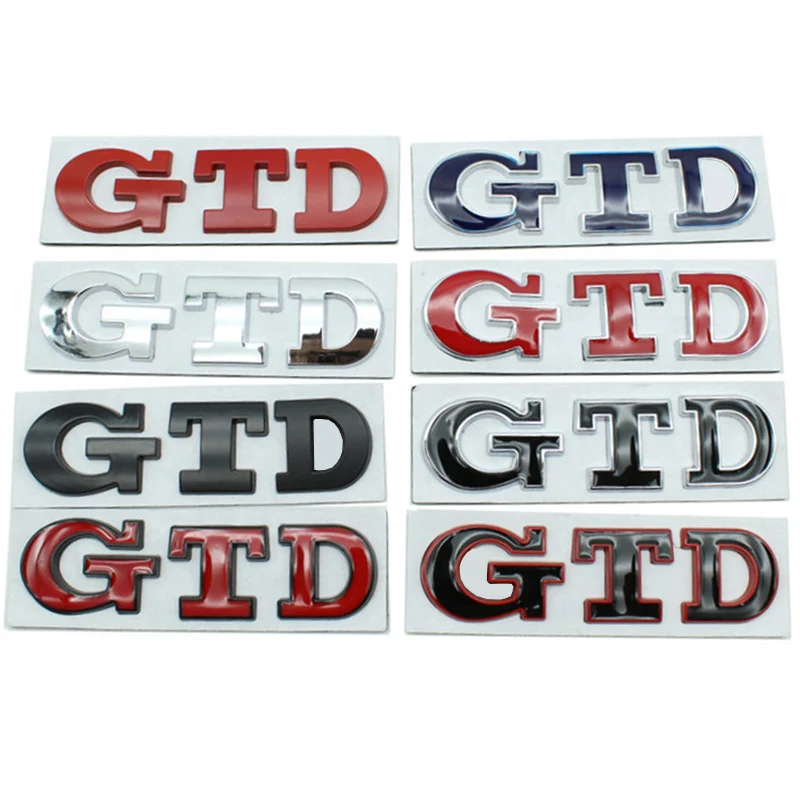 3D-Metal-Black-Red-Logo-GTD-Emblem-Letters-Car-Trunk-Badge-Decal-For-7 ...
