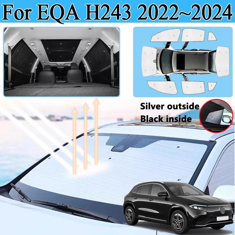 For Mercedes Benz EQA H243 2020-2023 Car Sunshade Shield Magnetic Front ...