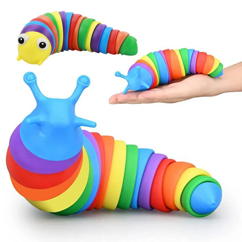 2022-3D-Slug-autism-Toy-New-autism-Toy-Slug-Articulated-Flexible-Relief ...