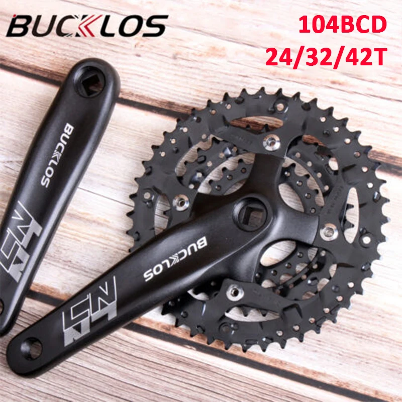 BUCKLOS-104BCD-Mountain-Bike-Crankset-170mm-Crank-MTB-Chainring-24-32T ...
