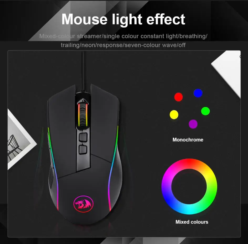 Mouse Redragon Lonewolf G105 RGB. – DLShop