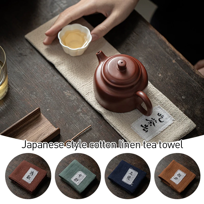Chinese-Tea-Towel-Retro-Handmade-Cotton-Linen-Table-Mats-Japanese-Style ...