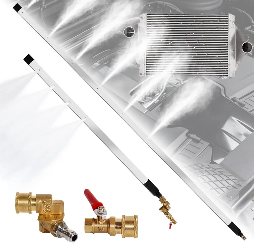 3rd Gen 44' & 24' Radiator Cleaning Wand Kit, Portable Dual Water/Air ...
