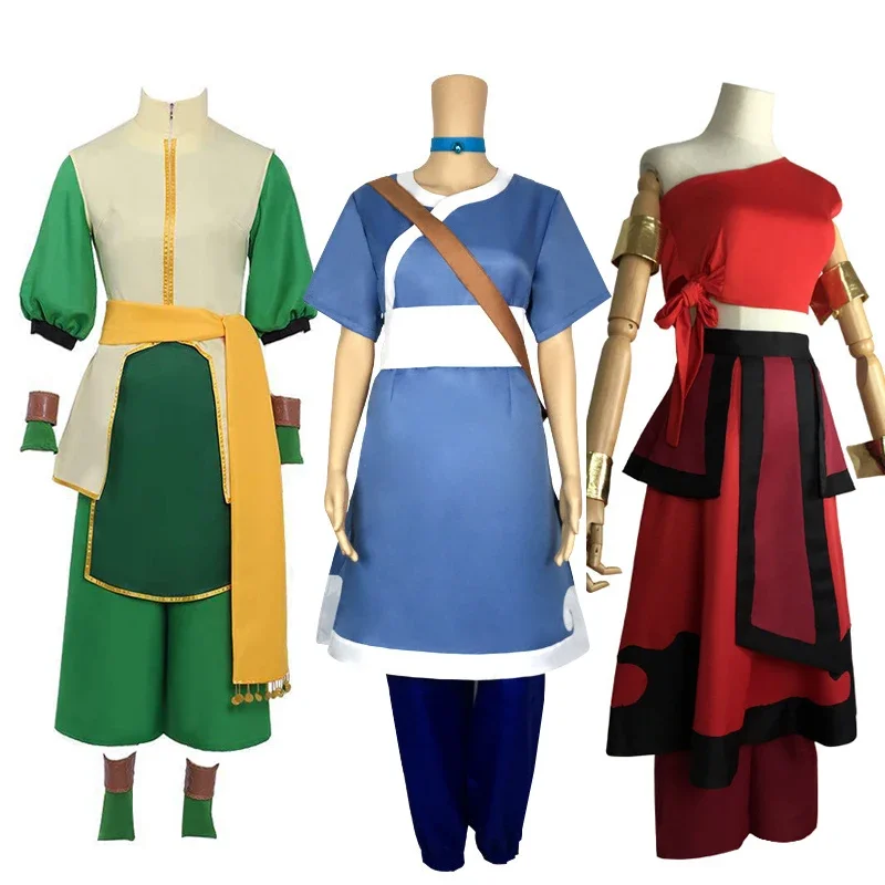 Anime-Movie-Avatar-The-Last-Airbender-Katara-Dress-Cosplay-Costume ...
