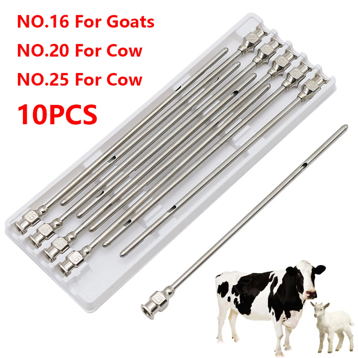 10 Pcs Cow Breasts Needle Goat Milking Needle Milk Through Syringe Farm ...
