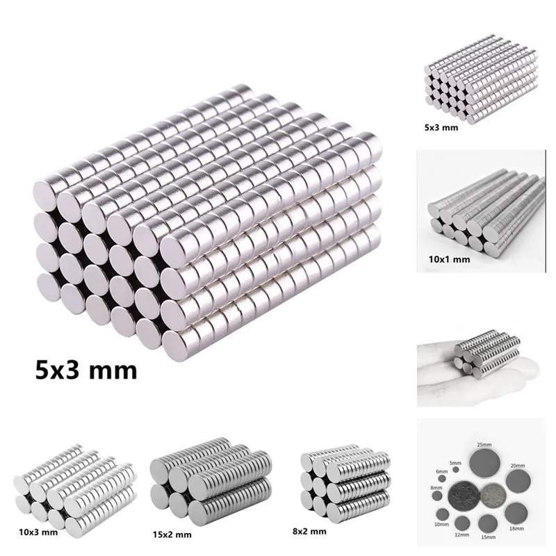 5-100pcs-Super-Strong-Round-Disc-Blocks-Rare-Earth-Neodymium-Rare-earth ...