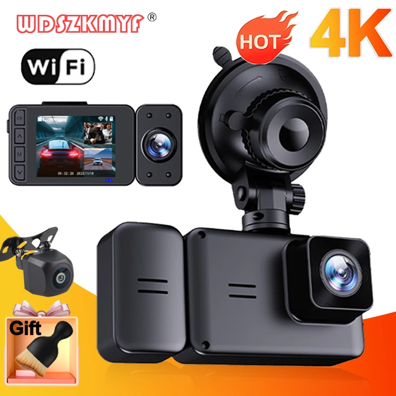 3-channels-4K-Dash-Cam-for-Cars-Video-Recorder-Front-and-Rear-Camera ...