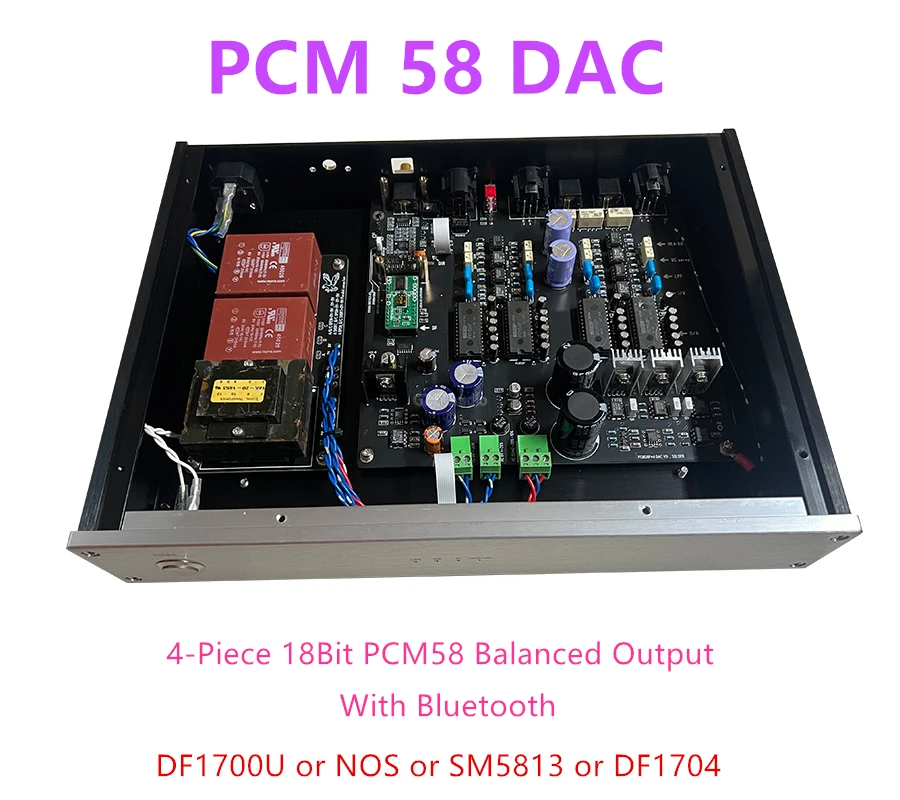 PCM58 밸런스드 출력 DAC 디코딩 CS8422, 44.1K ~ 96K/192K DF1704/DF1706 지원, 18 비트 ...