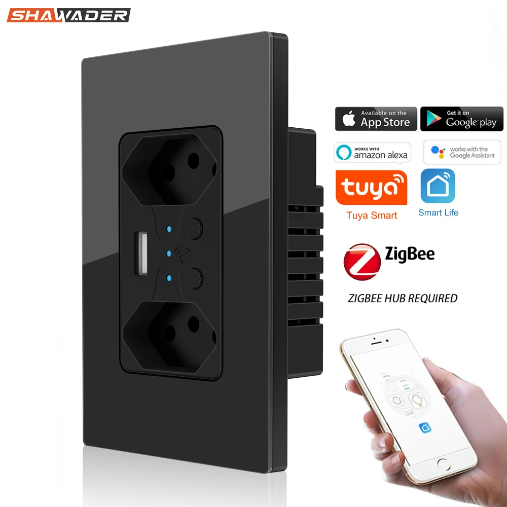 Zigbee-Smart-Brazilian-Wall-Socket-USB-Tomada-Tomada-El-trica-Brasil ...