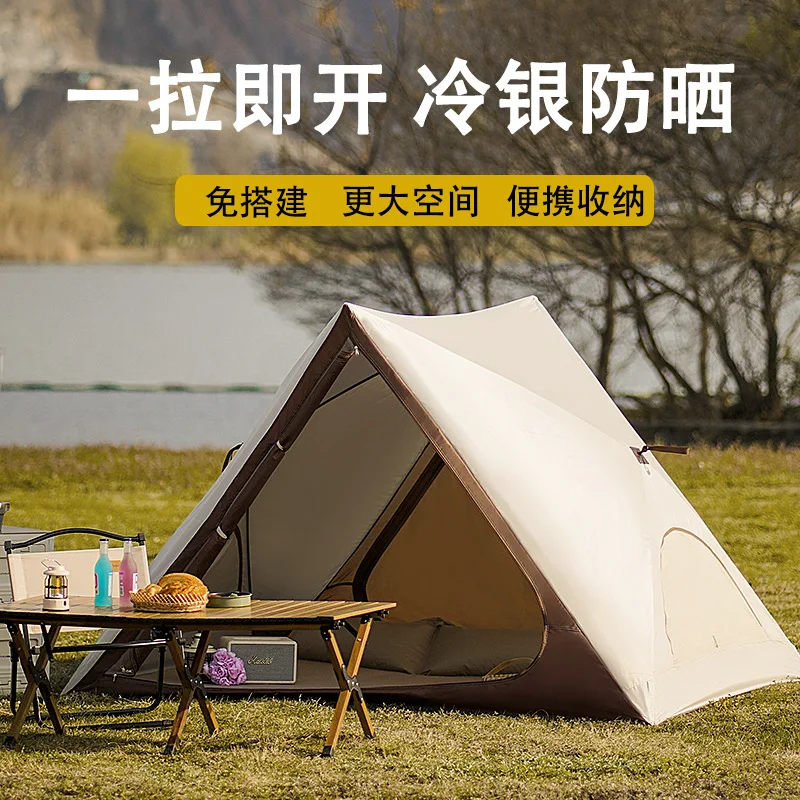 Triangle-Tent-Portable-Outdoor-Camping-Automatic-Quick-Open-Beach-Tent ...