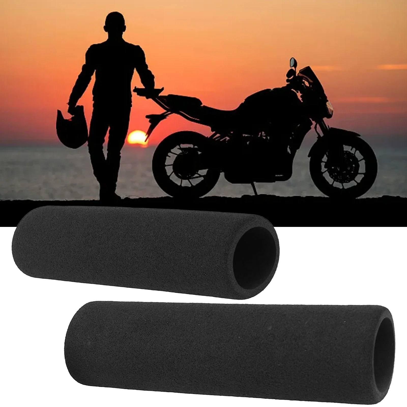 Motorcycle-Motorbike-Anti-Vibration-Handle-Bar-Foam-Comfort-Slip-Over ...