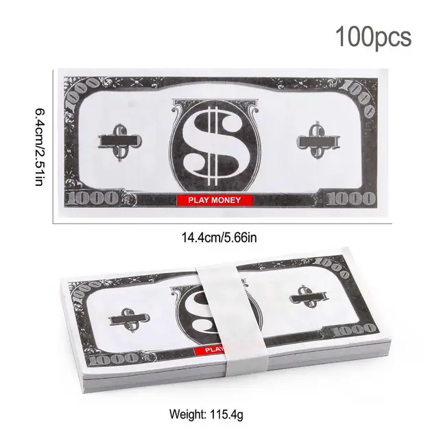 Black And White Play Money