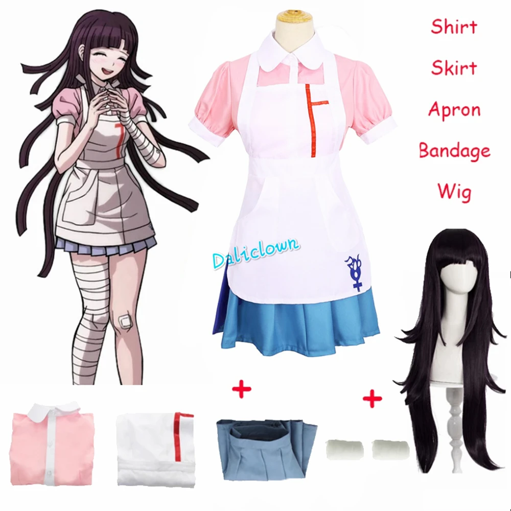 Anime-Danganronpa-Mikan-Tsumiki-Cosplay-Costume-Styled-Wig-Maid-Uniform ...