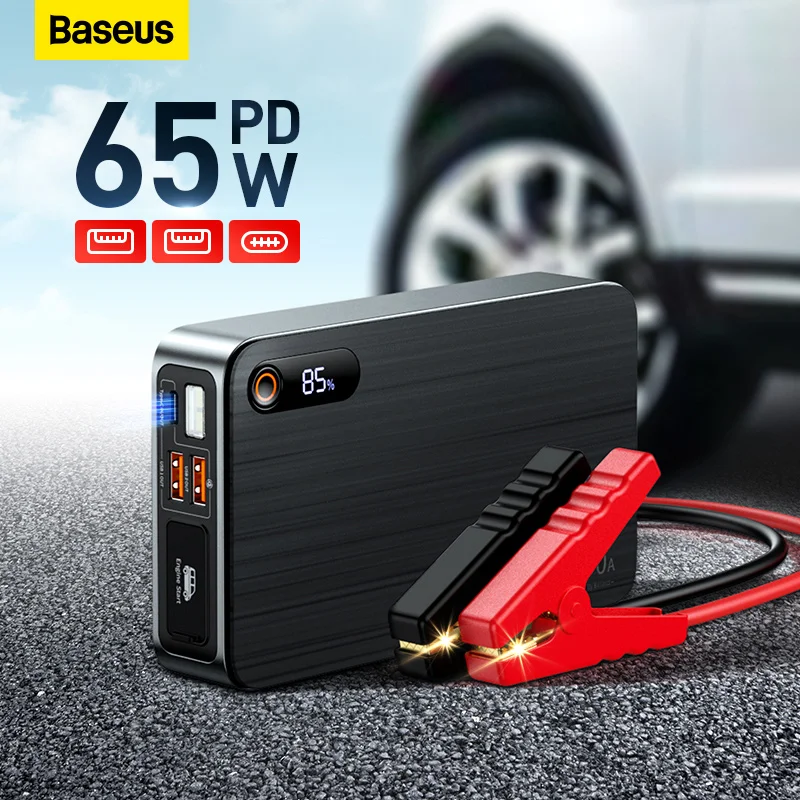 Baseus Car Jump Starter Booster 1600a Peak Current 16000mah Pd 65w Fast ...