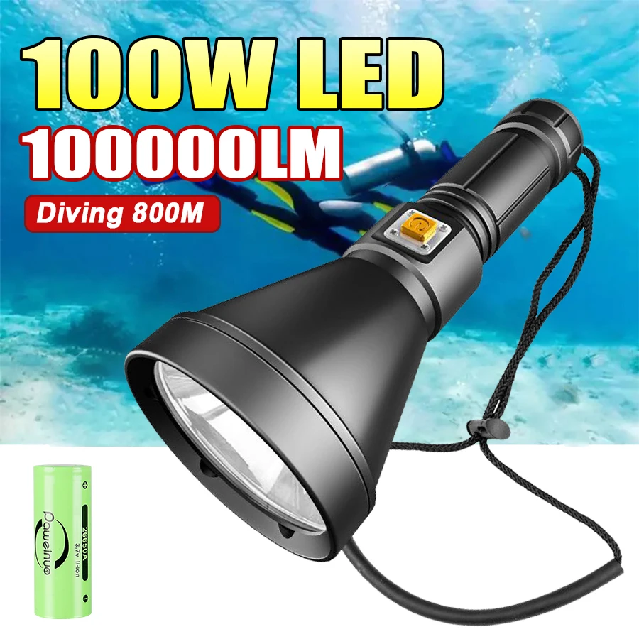 Professional-Super-Powerful-10000LM-Led-Scuba-Diving-IPX8-Waterproof ...