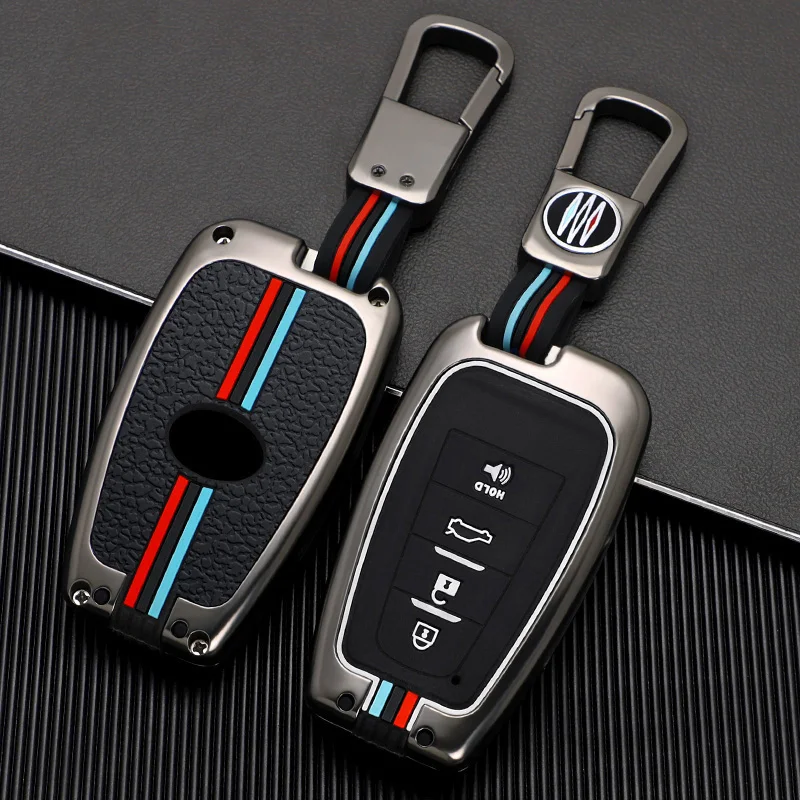 Zinc Alloy Car Remote Key Case Cover For Toyota CHR Prado 2017 2018 ...