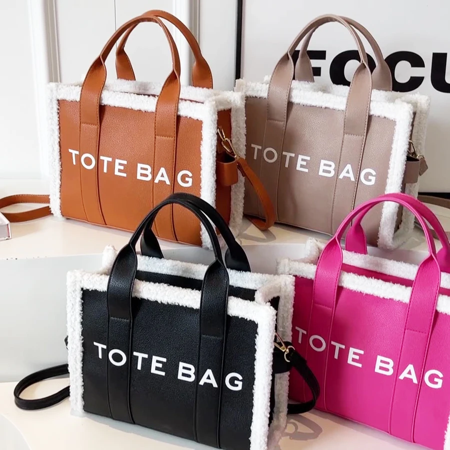 Autumn and Winter New Fashion Women's Large Capacity Lamb Mutot Bag ...