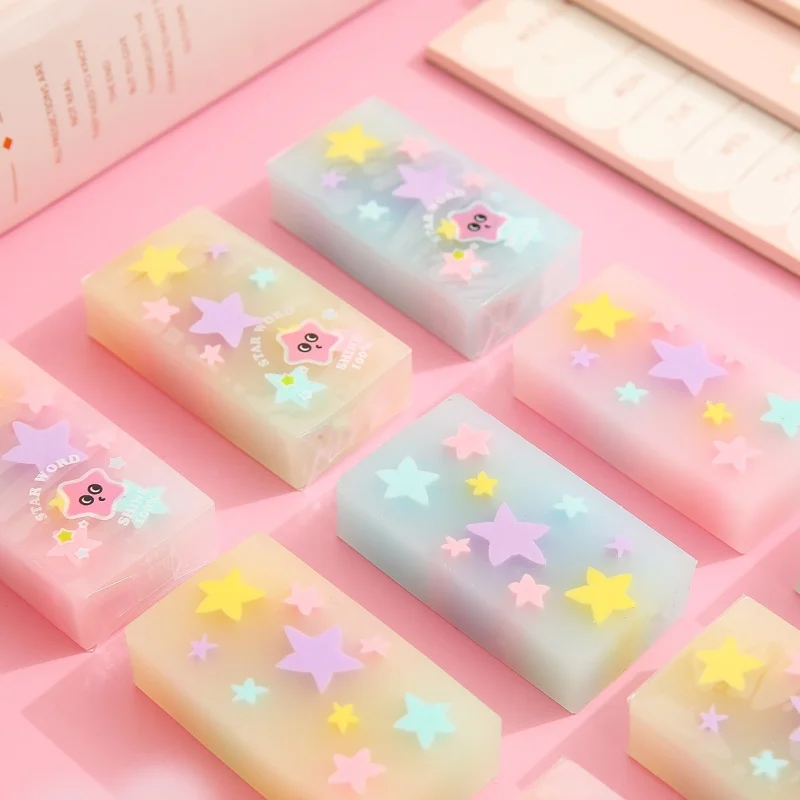 1-Piece-Creative-Star-Eraser-Jelly-Translucent-Erasing-Sweet-American ...
