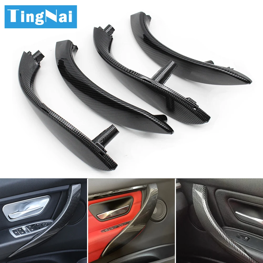 Carbon-Fiber-Car-Interior-Door-Pull-Handle-With-Handle-Outer-Cover-Trim ...