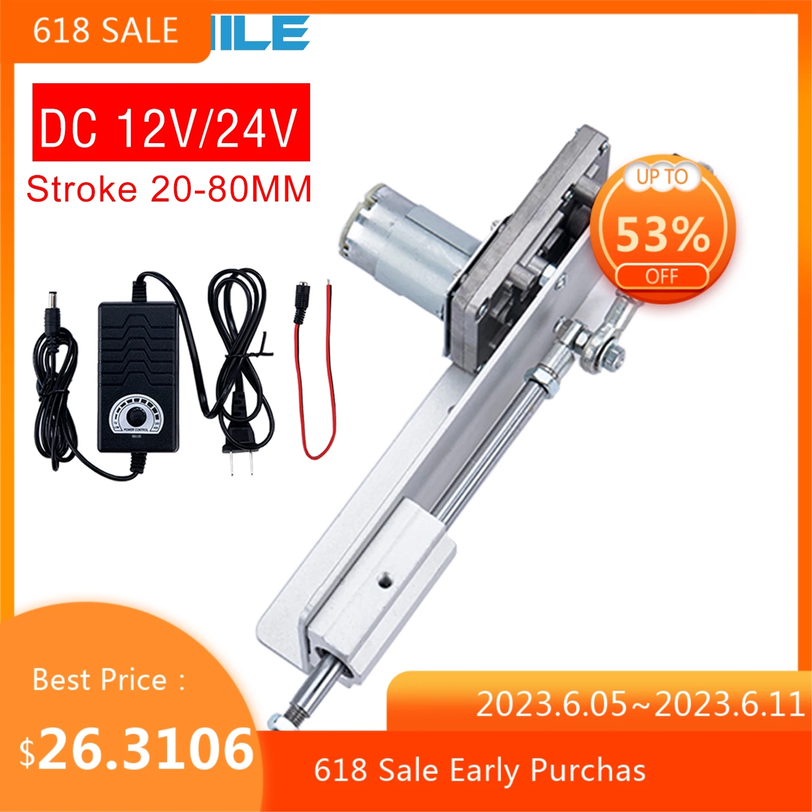 Reciprocating-Cycle-Linear-DIY-Motor-DC-12V-24V-Linear-Actuator-Stroke ...