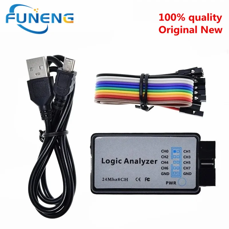 USB-Logic-Analyzer-24MHz-8-Channel-24M-seconds-Logic-Analyzer-Debugger ...