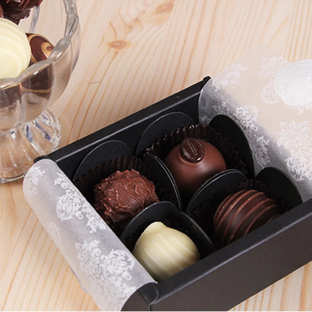 50Pcs Kraft Candy Paper Chocolate Spacer Chocolate Cake Tray Paper ...