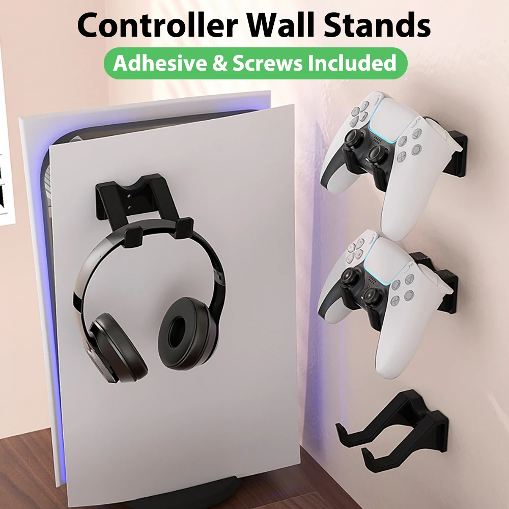 Controller Wall Stands with Non-Slip Pads Strong Adhesive & Screws Xbox ...
