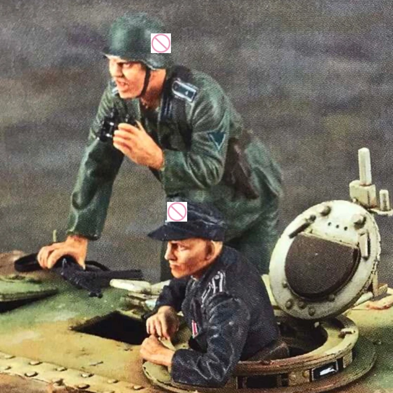 1-35-Resin-Figure-Model-Kit-Scene-Military-Tank-and-Infantry-Petty ...