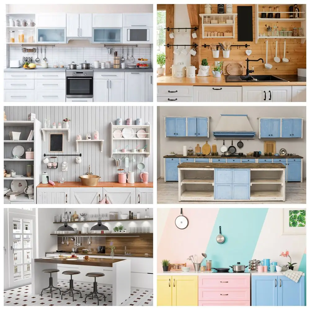 Kitchen-Scene-Photography-Backdrop-Chic-Modern-Interior-Room ...