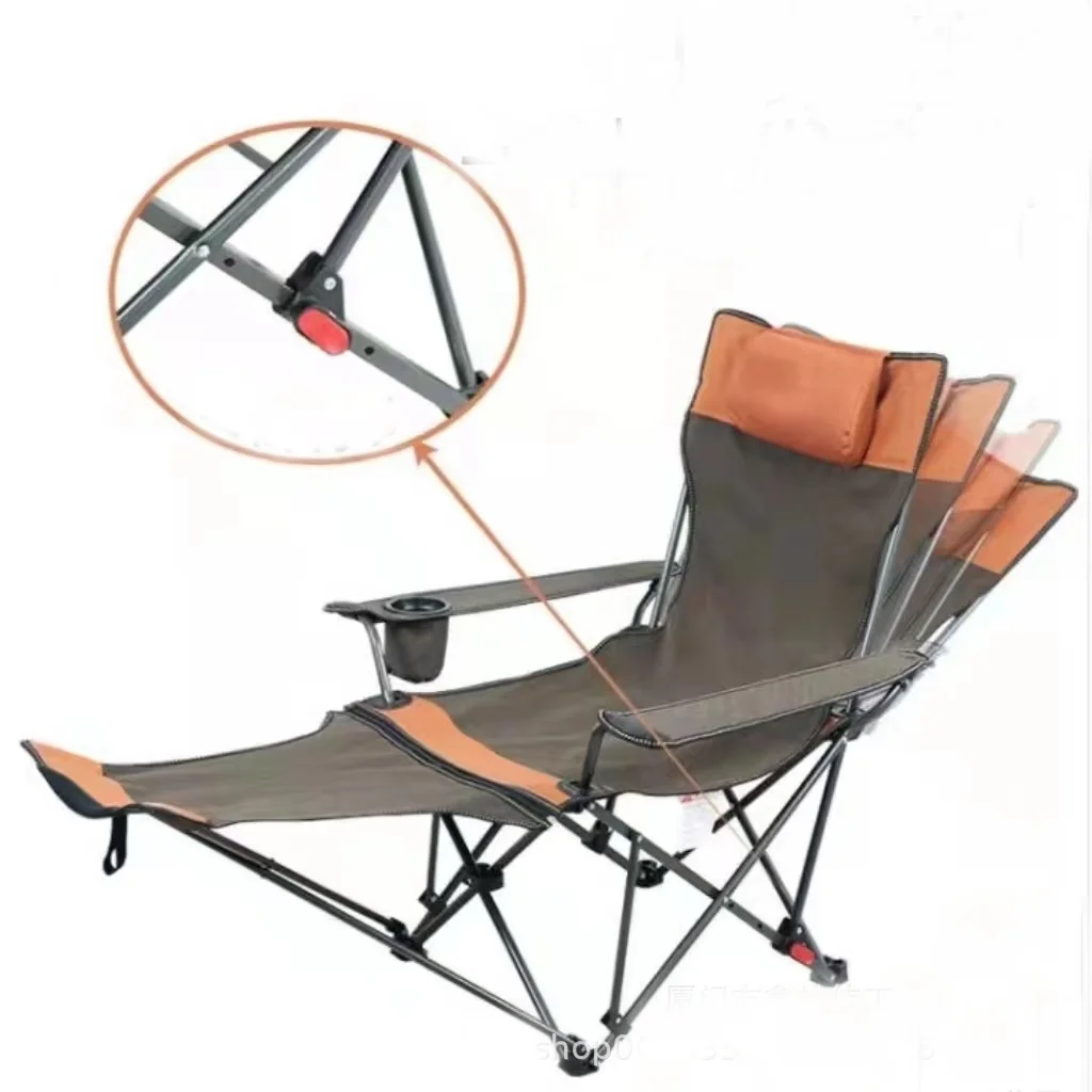 Portable-Folding-Deck-Chair-Adjustable-Camping-Chair-With-Cup-Holder ...