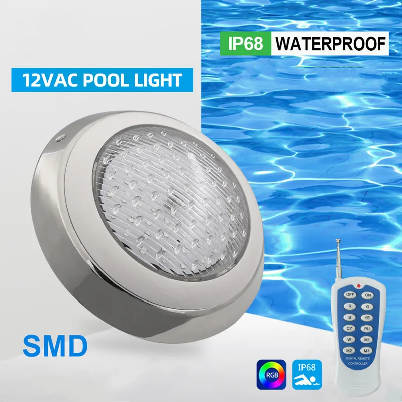 Wall-mounted-IP68-waterproof-pool-light-RGB-color-wireless-remote ...