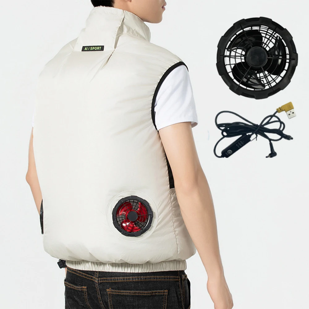 Cooling-Vest-Ice-Fan-Vest-Heat-Resistant-Air-Conditioner-Clothes ...
