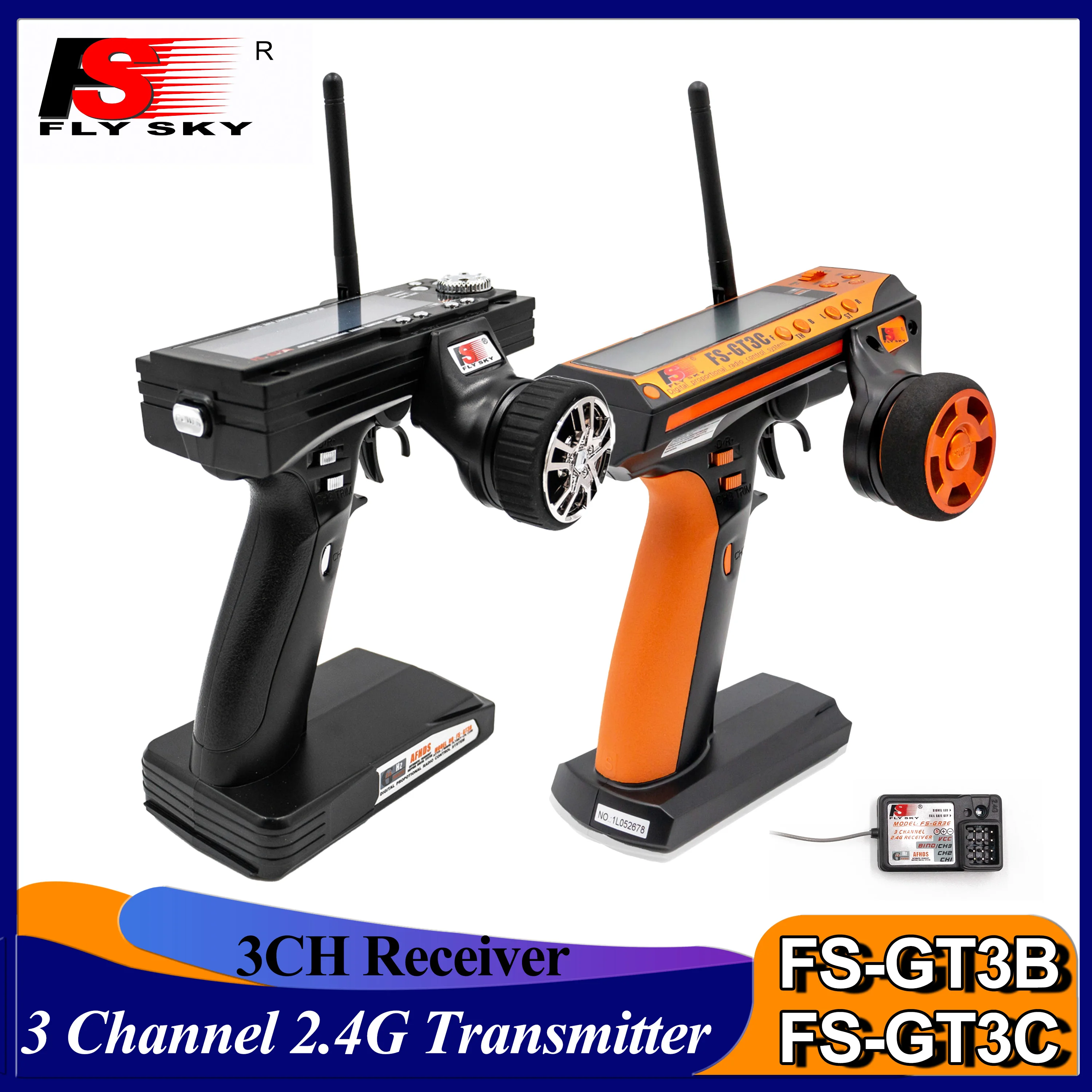 FLYSKY-FS-GT3B-FS-GT3C-3CH-2-4G-Remote-Controller-Transmitter-LCD ...