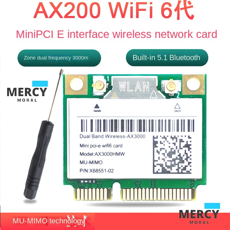 WIRCARD-For-INTEL-AX200HMW-AX200-WIFI6-Module-Mini-PCIE-802-11ax-160Mhz ...
