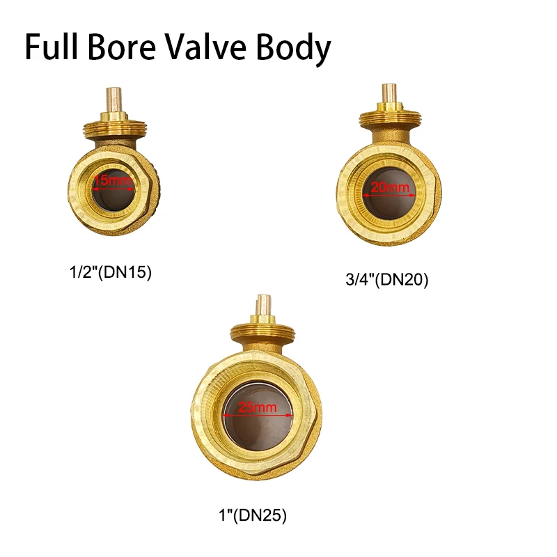DN15 DN20 DN25 Electric Motorized Thread Brass Full Bore Ball Valve ...