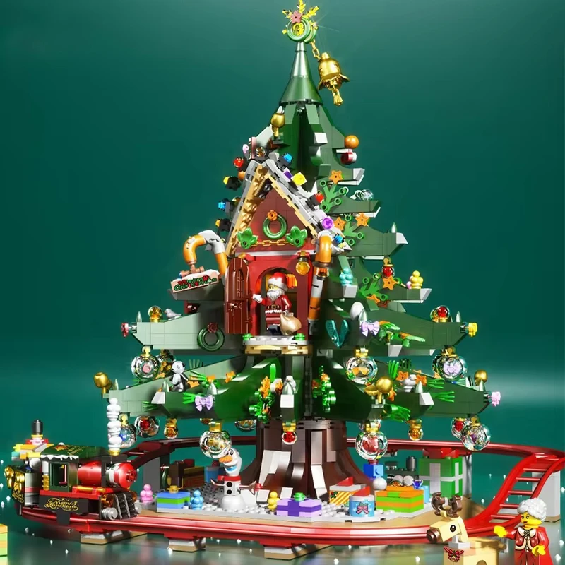 2025Large-Christmas-Tree-House-Building-Blocks-Street-View-Model-Bricks ...