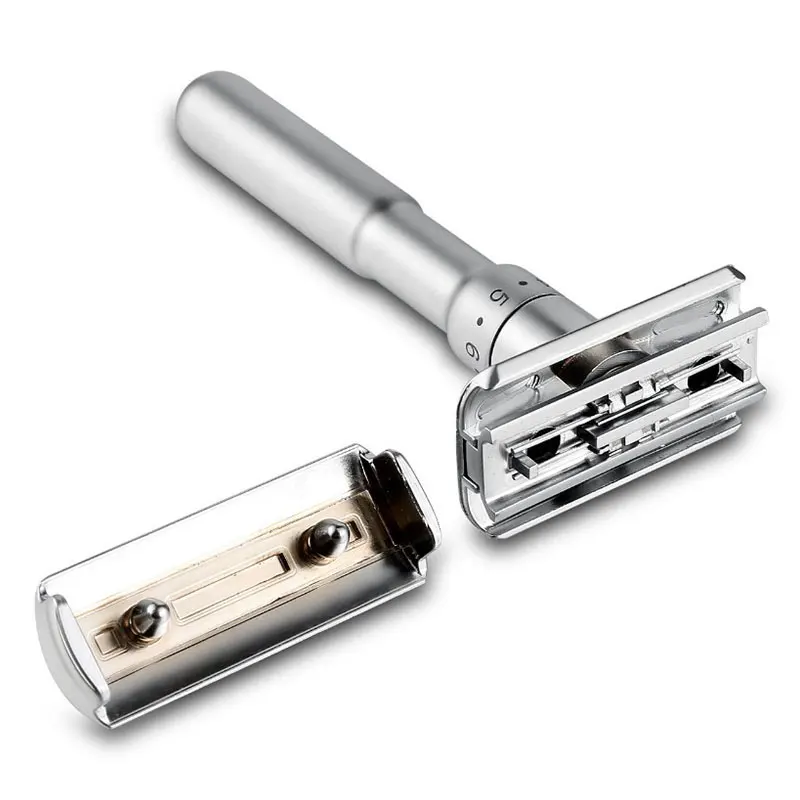 Adjustable-Safety-Razor-Double-Edge-Classic-Mens-Shaving-Mild-to ...