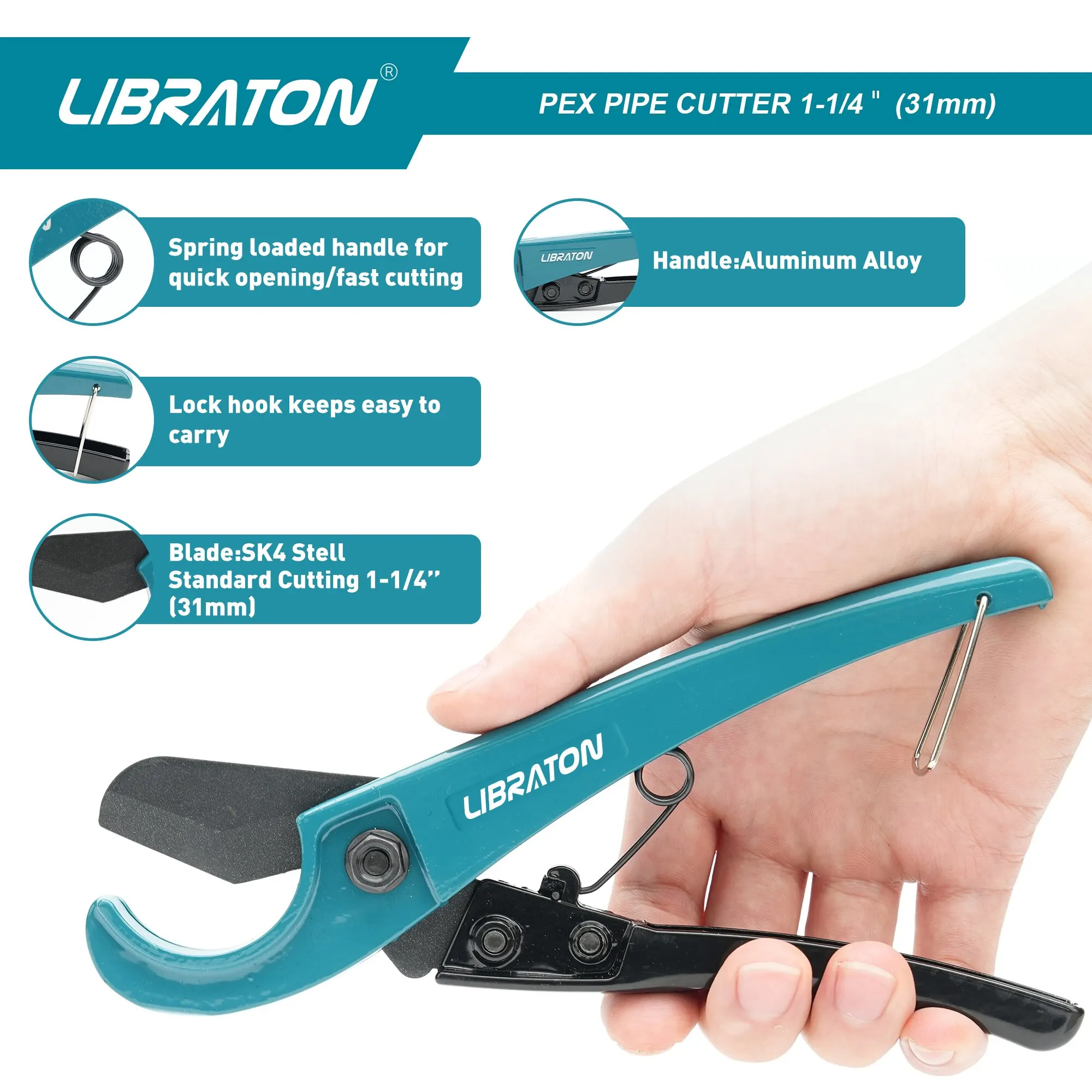Libraton Pex Cutter 31 Mm Csővágó 1,25 Hüvelykes Szerszámok A Ppr ...