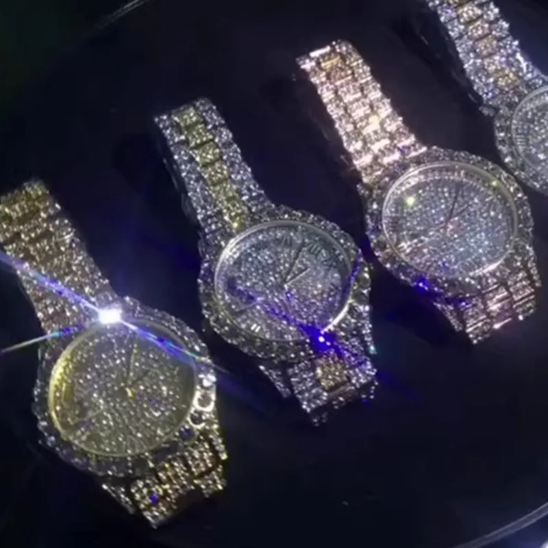 Women Luxury Shining Rhinestone Watch Brand Quartz Bracelet Watches ...