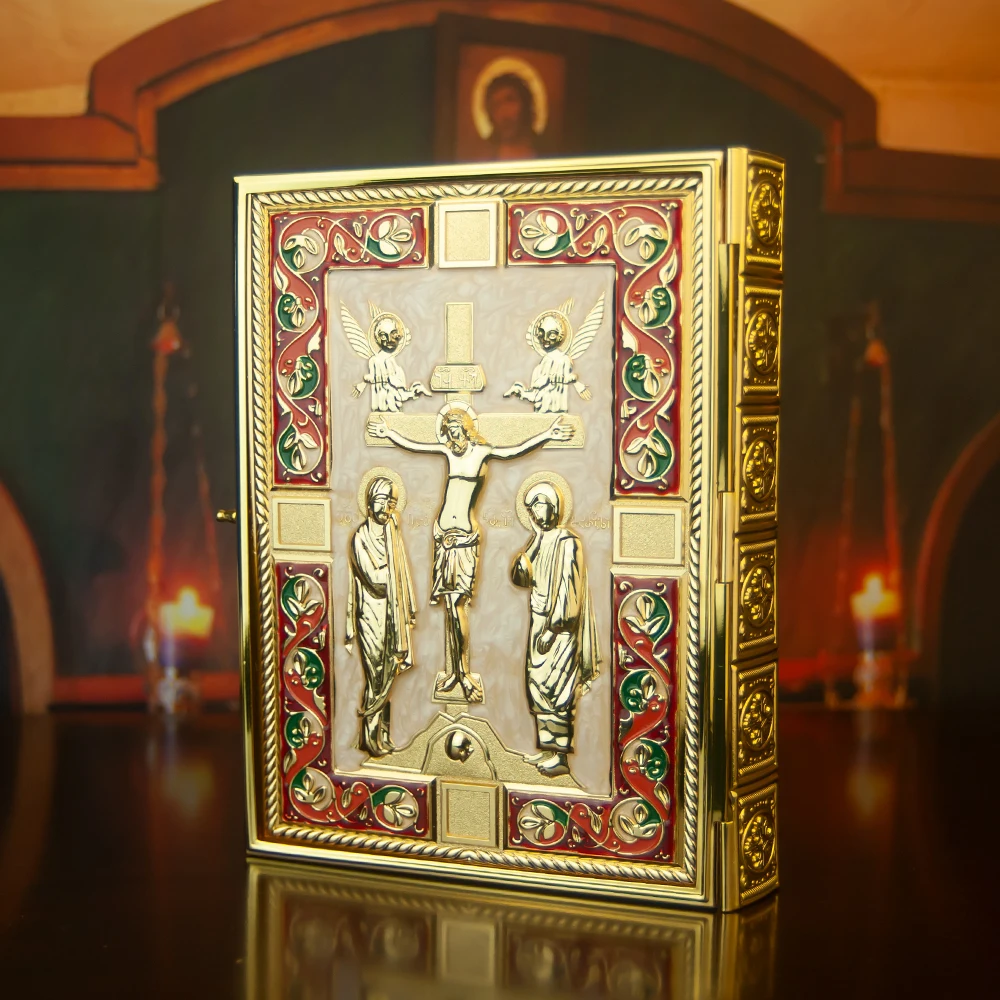 Handmade-gold-plated-Orthodox-Bible-Gospel-Book-Cover-religious-ritual ...