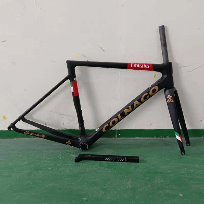 2023-V3Rs-New-Model-Black-With-Gold-Logo-Carbon-Road-Bicycle-Frameset ...
