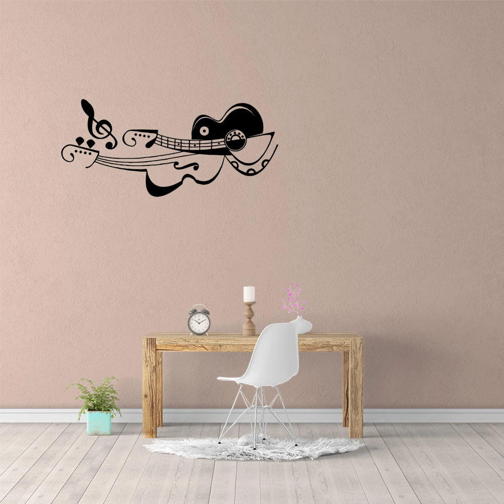 1-pc-new-music-with-guitar-Beating-notes-Wall-Stickers-Self-Adhesive ...
