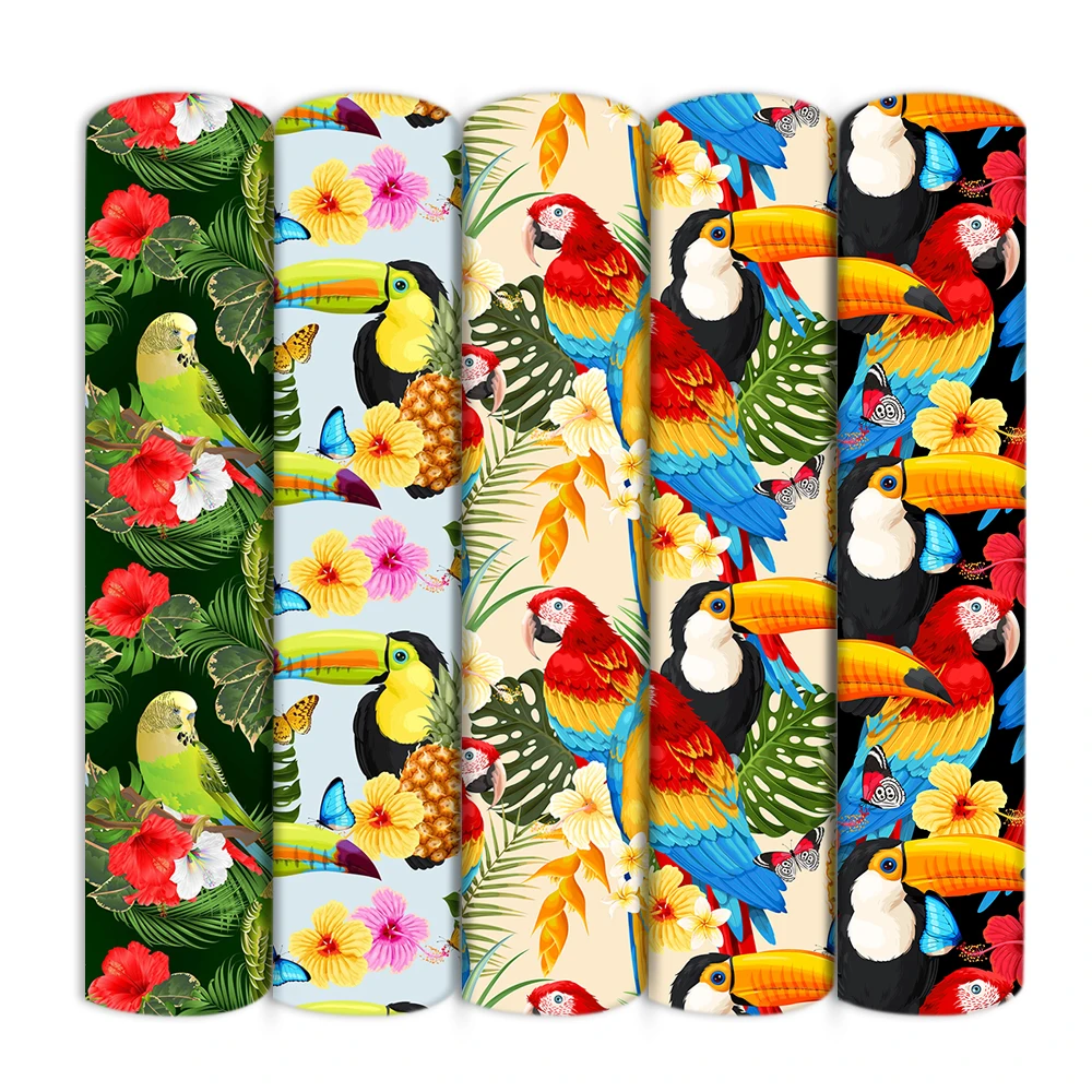 Free-Shipping-Animals-Birds-Parrot-Crane-Printed-Polyester-Pure-Cotton ...