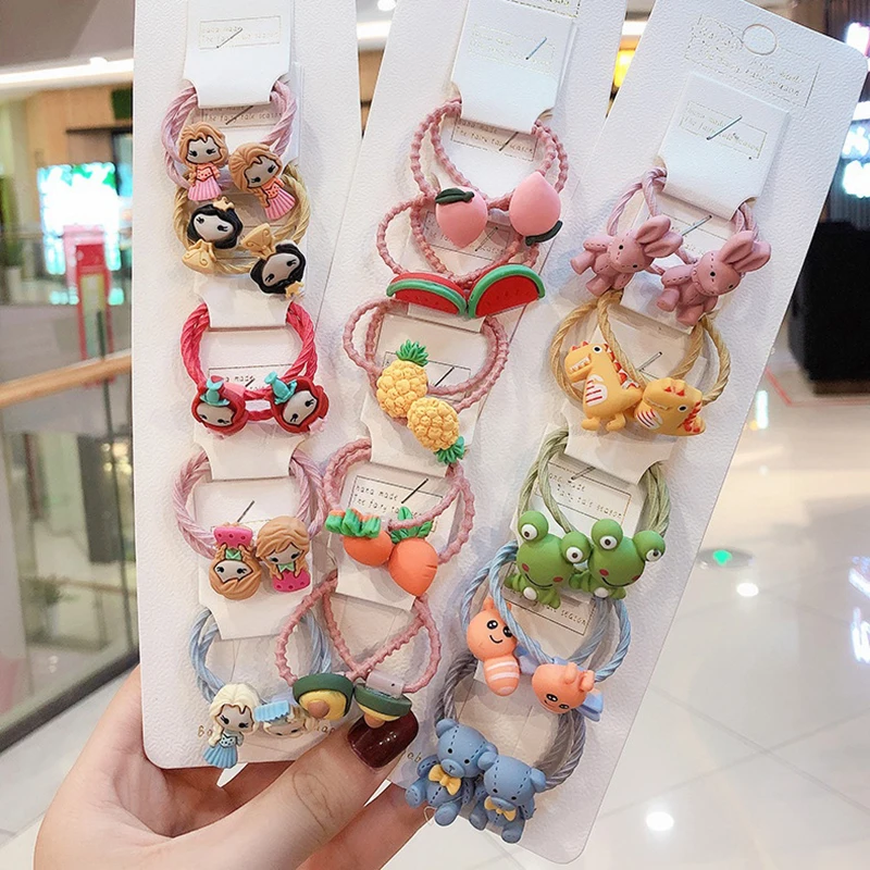 10Pcs-Set-Girls-Cute-Cartoon-Animal-Rubber-Band-Elastic-Hair-bands ...