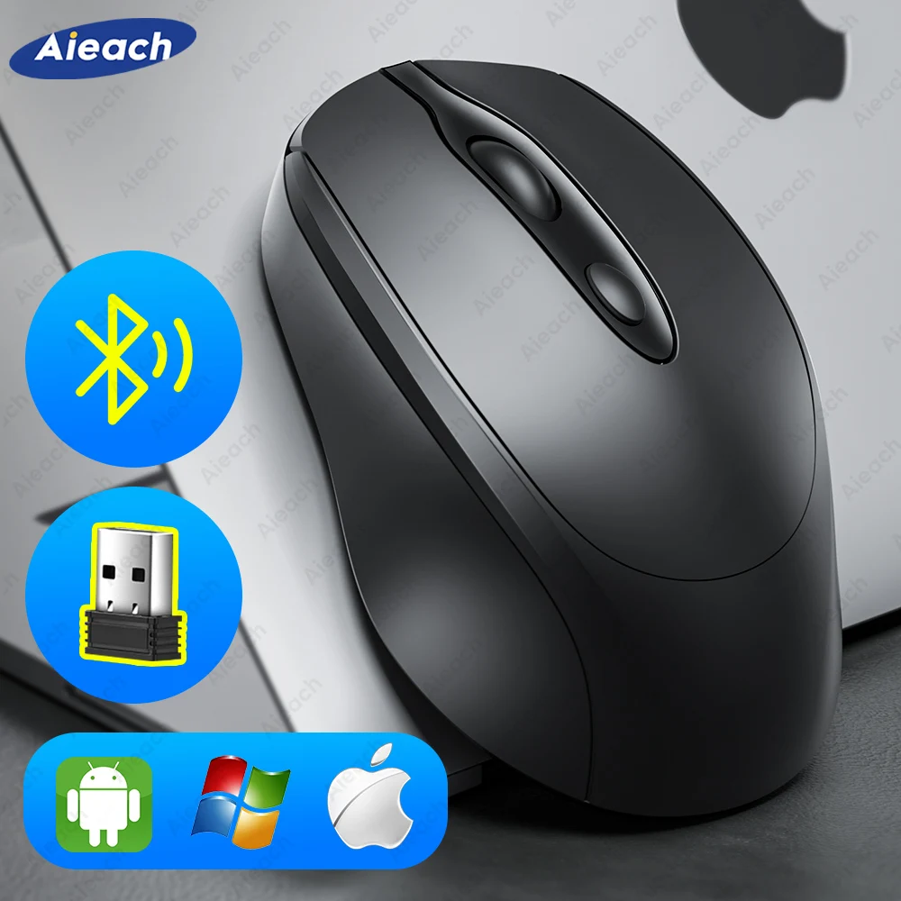 Aieach-Rechargeable-Wireless-Bluetooth-Mouse-Silent-WIRELESS-COMPUT ...