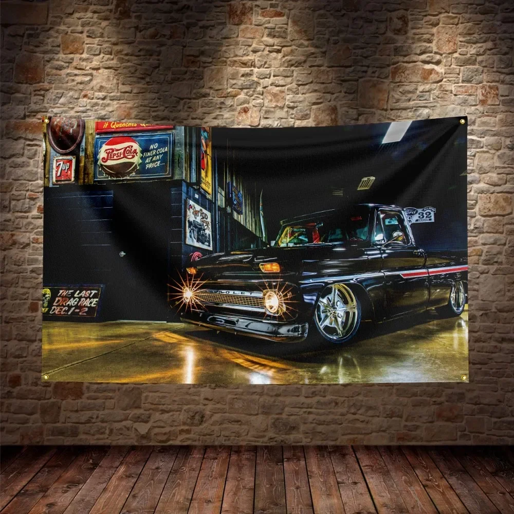 Old Truck Lil Lowriders Flag Polyester Printed Retro Car Banner for ...