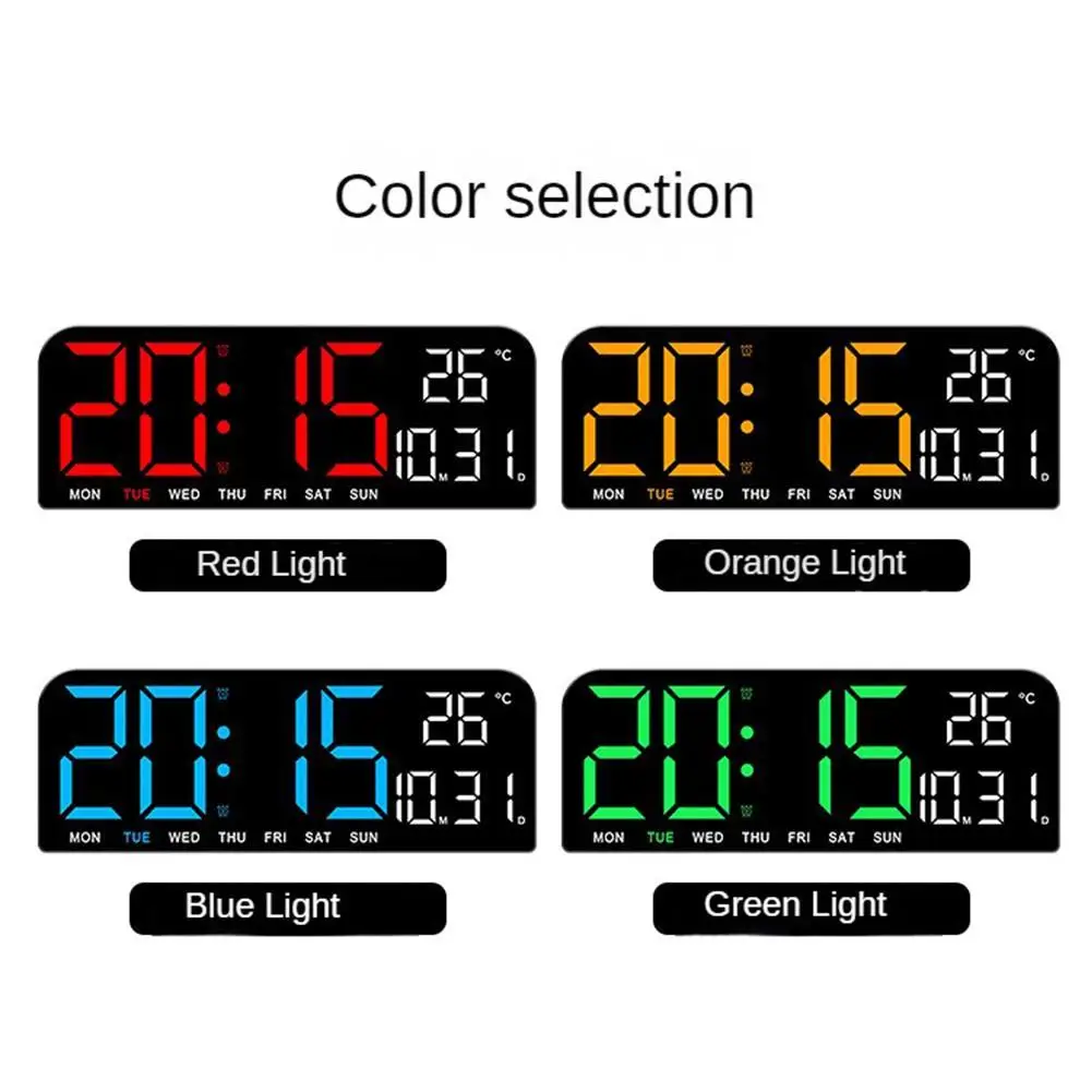 Large-Screen-Digital-Wall-Clock-Temperature-And-Date-Week-Display-Night ...