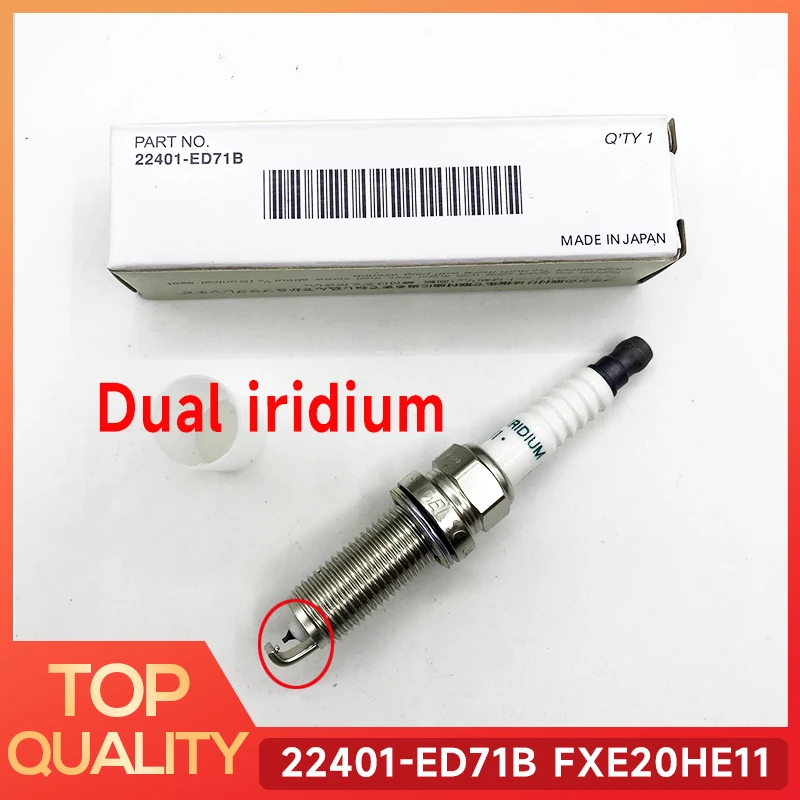 4pcs 22401-ED71B FXE20HE11 Dual Iridium Spark Plug for Nissan JUKE CUBE ...
